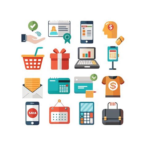 Premium Vector Realistic Shopping And Ecommerce Icons Set