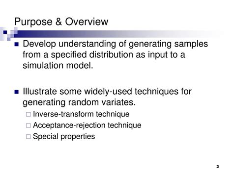 Ppt Chapter 8 Random Variate Generation Powerpoint Presentation Free Download Id 4684108