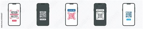 QR Code Scan Icon With Smartphone Scan Me Bar Code Or QR Code Sign