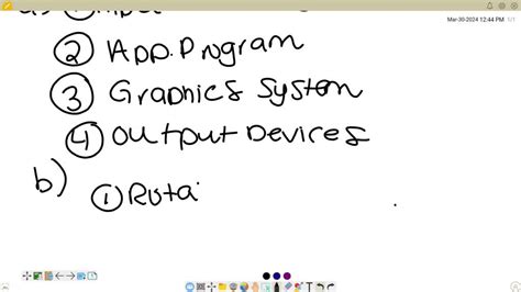 Solved 6 Marks 2 A Outline An Interactive Computer Graphics