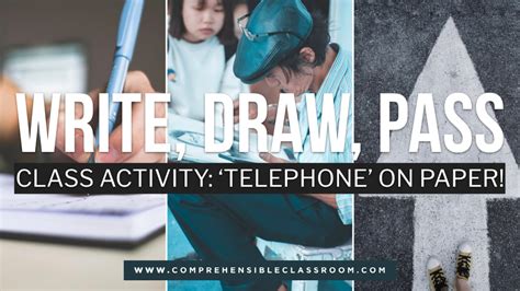 The Comprehensible Classroom Write Draw Pass Activity For Class