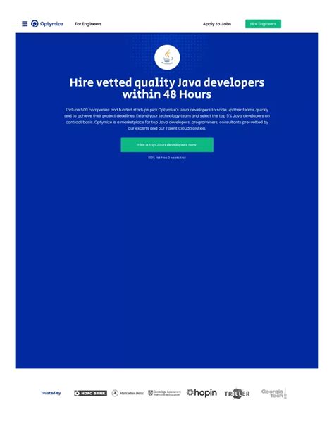 PPT Hire The Top Of Million Java Developers Using Optymizes Intelligent Tale PowerPoint