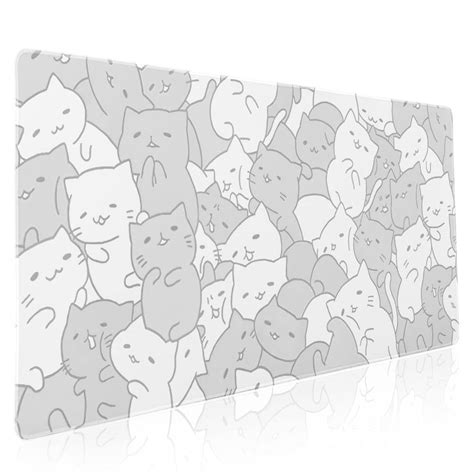Kawaii Cats Home Office Accessories Cute Cat Computer Mat Non Slip Desk Pad Desk Mat Keyboard
