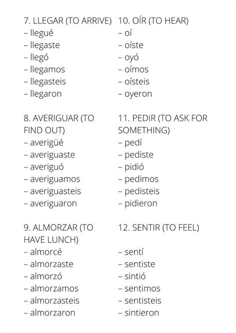 Irregular Preterite Verbs Artofit