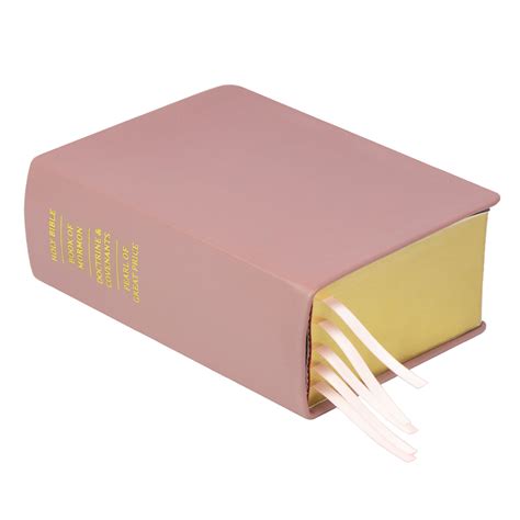 Pink Lds Scriptures Leather Quad Custom Name Ribbon Qty And Color