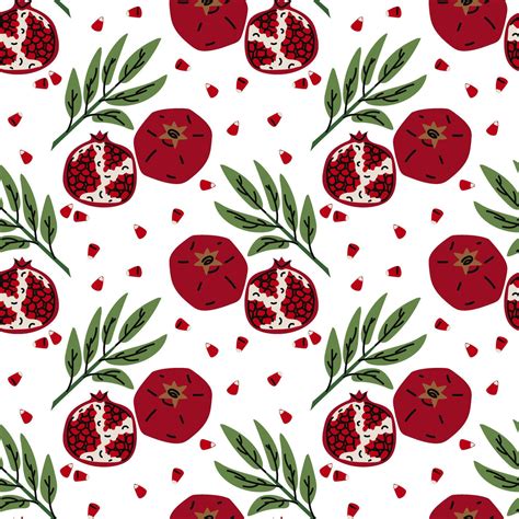 Vibrant Pomegranate Pattern Design For Home Décor 77007510 Vector Art