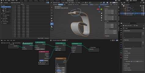 Modeling Geometry Nodes Creating A Ruffle Effect Changing Mesh Along A Curve Profile