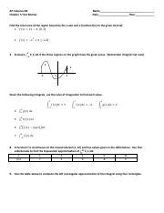 AP Calculus AB Test Review Integrals Approximations And Course Hero