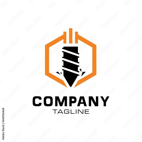 Drill Bit Logo Design Vector Image Stock Vector Adobe Stock