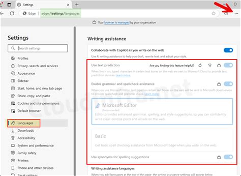 Enable Disable Spell Check In Edge Using Intune