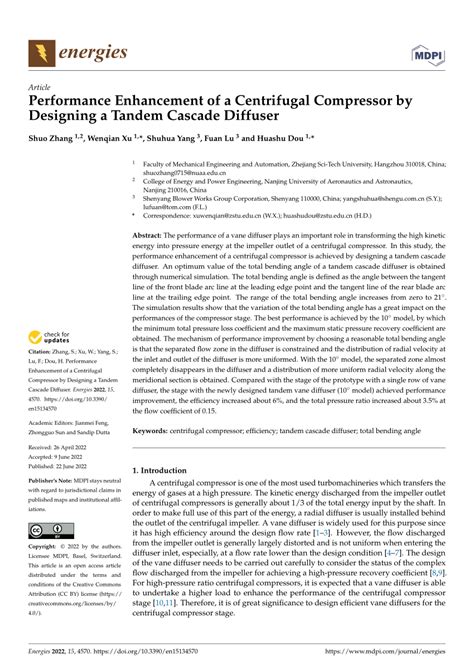 Pdf Performance Enhancement Of A Centrifugal Compressor By Designing Pdf Performance Enhancement Of A Centrifugal Compressor By Designing