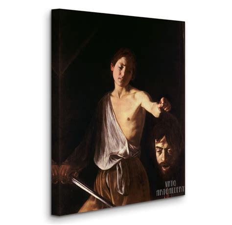 Caravaggio David With The Head Of Goliath 1610 Canvas Gallery Wrapped