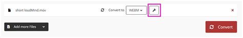 convert a video file to webm format online