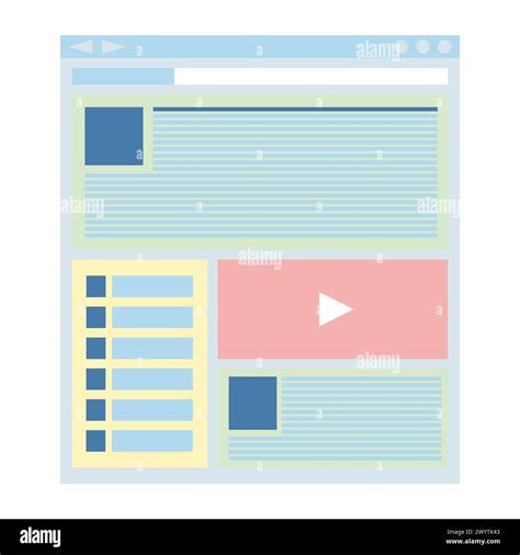 flat website template web design technology vector illustration stock