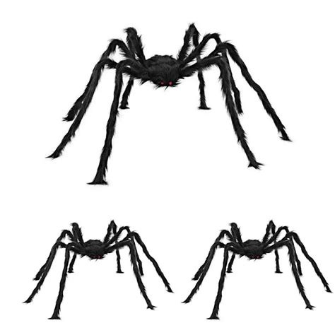Casafun Halloween Spider Decorations Realistic Hairy Spiders Large