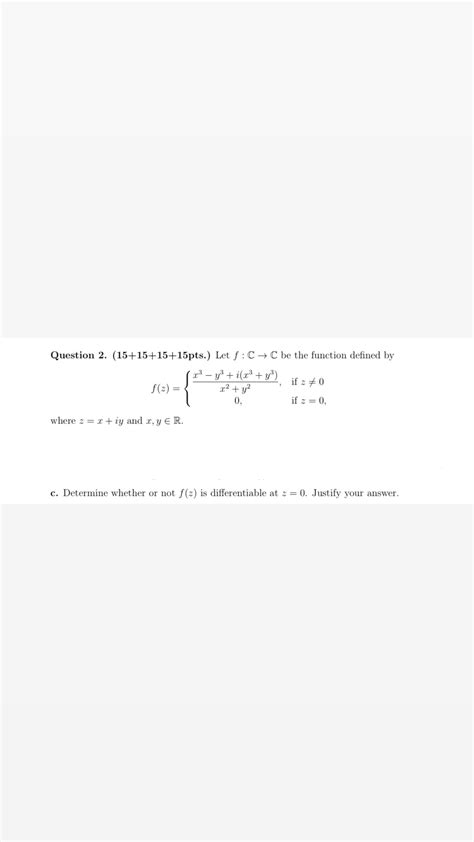 Solved Question 2 15151515ptsletfc→c ﻿be The