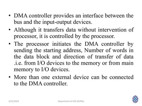 cs304pc computer organization and architecture session 28 direct memory access pptx