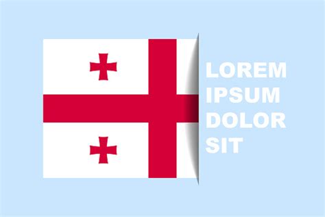 복사 공간이있는 절반 조지아 국기 벡터 그림자 스타일이있는 국가 플래그 수평 슬라이드 효과 조지아 아이콘 디자인 자산 0명에 대한 스톡 벡터 아트 및 기타 이미지 Istock