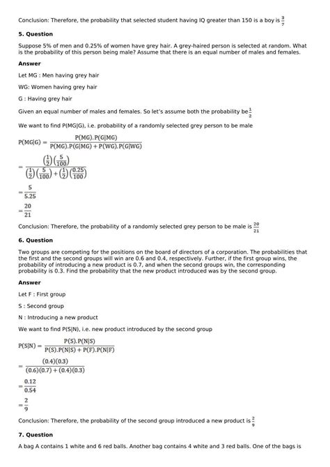 Rs Aggarwal Solutions For 12th Class Maths Chapter 30 Bayess Theorem
