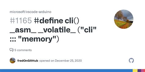 Define Cli Asm Volatile Cli Memory · Issue 1165
