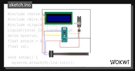 Servopotméter Wokwi Esp32 Stm32 Arduino Simulator
