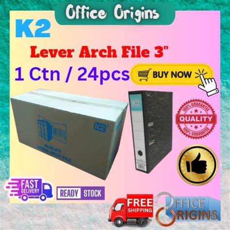 K2 Lever ARCH File 3 8998 1 BOX 24 PCS With Index Divider Document Organizer Fit A4 F4 Paper