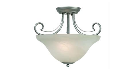 Golden Lighting 7697 Sf Ar Two Light Convertible Bowl Pendant Or Semi