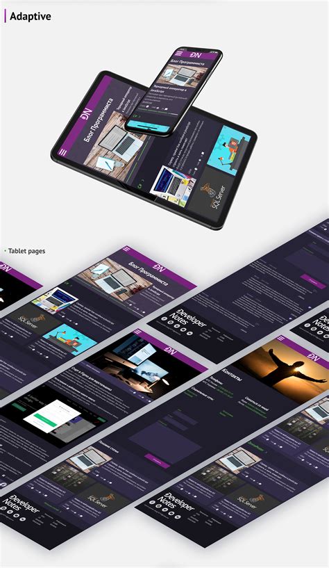 Blog Web Site • Developer Notes On Behance