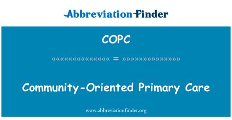 Copc Significa Atención Primaria Orientada A La Comunidad Community Oriented Primary Care