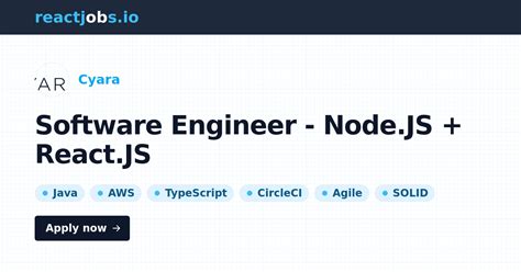 software engineer node js react js at cyara