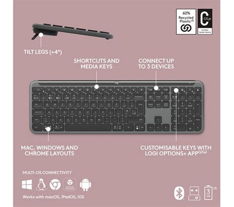 Logitech Signature Slim K950 Wireless Keyboard Graphite 920 012463 Currys Business