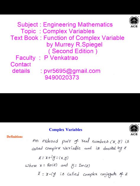 Complex Variables Invert Pdf