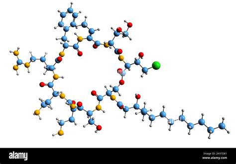 3d Image Of Syringomycin E Skeletal Formula Molecular Chemical