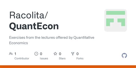 Github Racolita Quantecon Exercises From The Lectures Offered By Quantitative Economics
