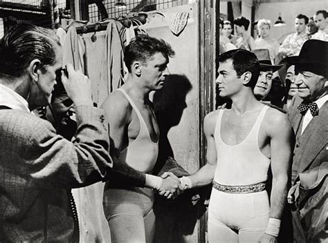 American Actors Burt Lancaster And Tony Curtis In A Scene From The
