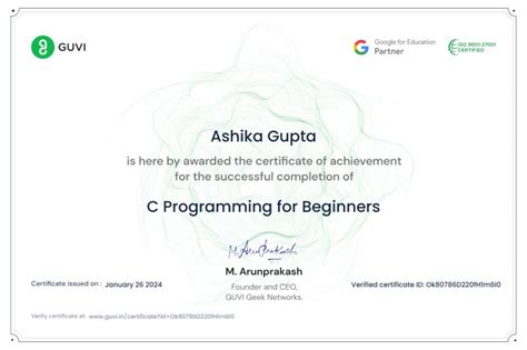 Ashika Gupta On Linkedin Python Cprogramming Continuouslearning Guvi