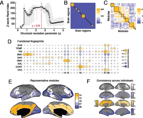 Sptl Modules In Human Dsi A Distribution Of Z Score Rand Indices As