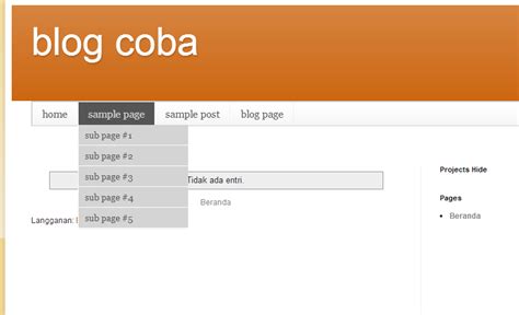 Cara Membuat Menu Dropdown