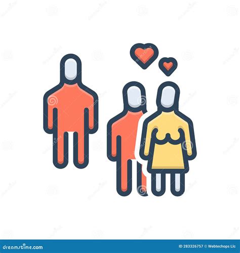 Color Illustration Icon For Cheat Deception And Romance Stock Illustration Illustration Of