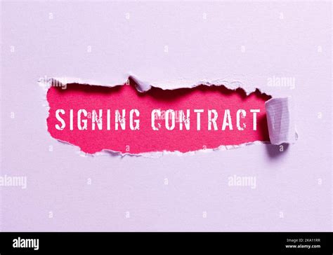 Conceptual Caption Signing Contract Conceptual Photo Keeping The