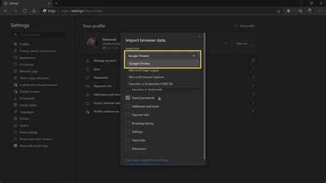 Import Data From Edge Legacy To Microsoft Edge Chromium