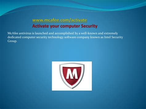 PPT McAfee Activate McAfee Product PowerPoint Presentation Free Download ID