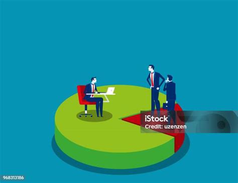 독점 사업을 소유입니다 컨셉 비즈니스 벡터 일러스트입니다 평면 디자인 스타일입니다 경영자에 대한 스톡 벡터 아트 및 기타 이미지