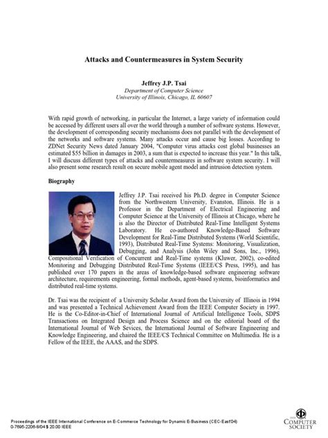 Attacks And Countermeasures In System Security Pdf Computer Science
