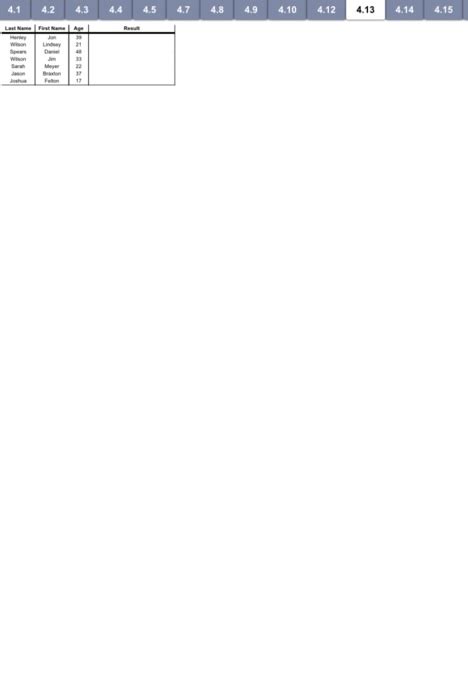 Solved 13 A Table Containing The Last Name First Name And Chegg Com