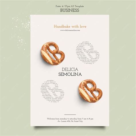 현실적인 비즈니스 솔루션 포스터 템플릿 무료 Psd 파일