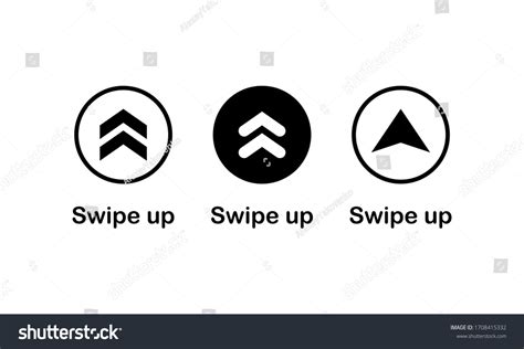 Swipe Arrow Icon Modern Button Web Stock Vector Royalty Free