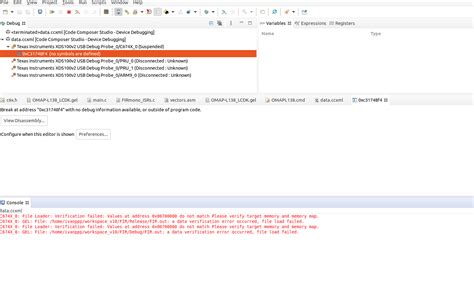 Linuxsdk Omapl138 Unable To Flash Either The Release Or Debug Build