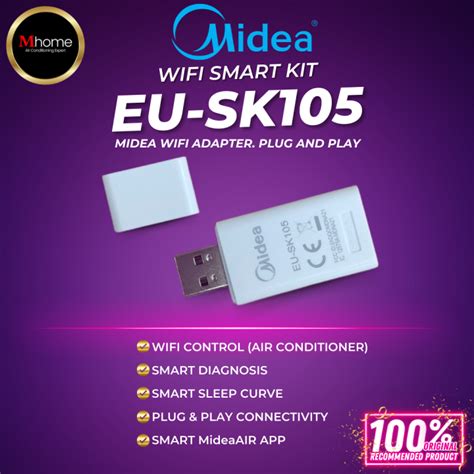 Midea Eu Sk105 Wifi Smart Kit Applicable To Inverter And Non Inverter Msagb Msxs Msep Lazada
