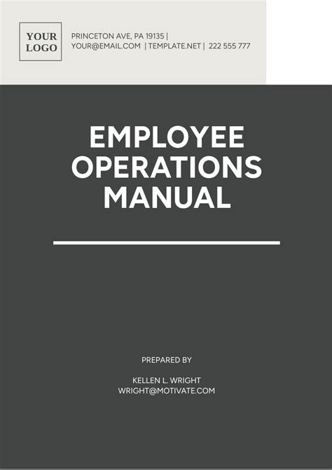 Free Operations Manual Template To Edit Online
